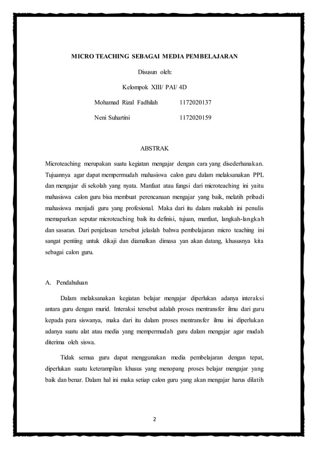 Modul microteaching | DOCX