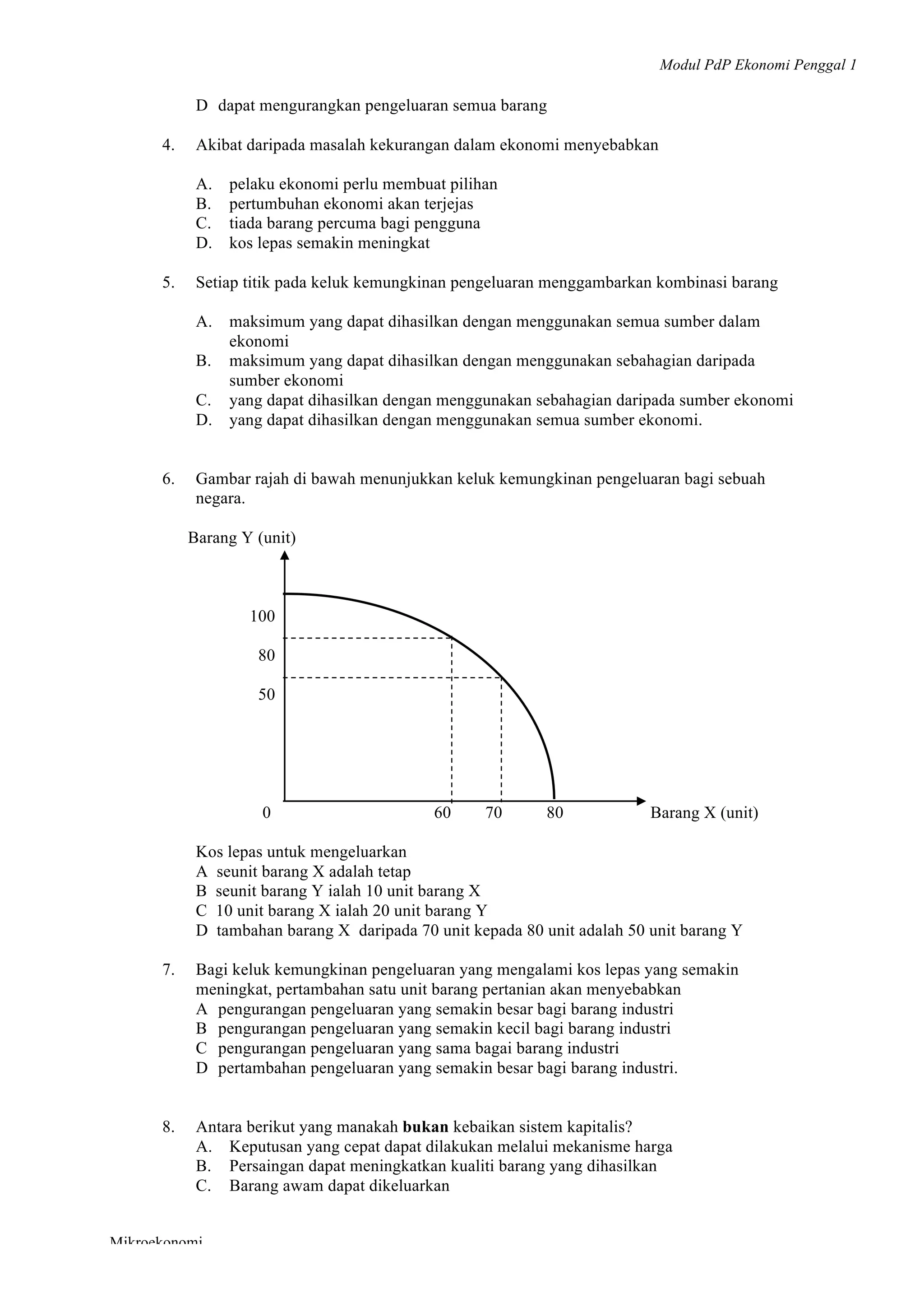 Modul mikroekonomi ( penggal 1 ) edit by cikgu HASNI KOLEJ TING 6 ...