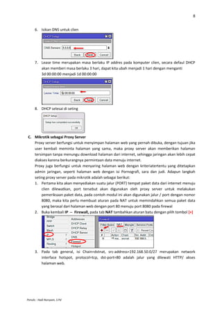 Konfigurasi mikrotik | PDF