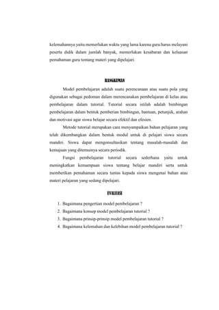 Modul model pembelajaran | PDF