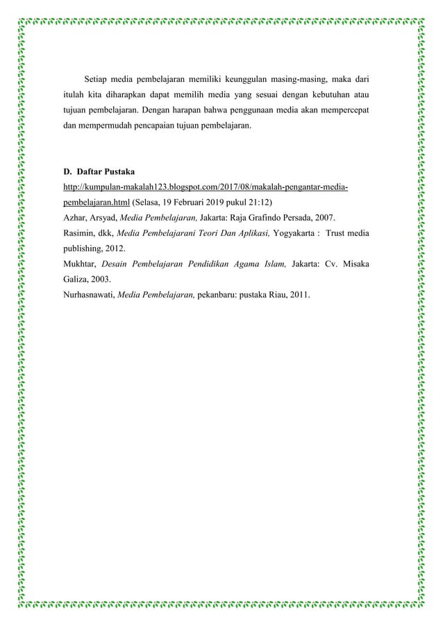 Kriteria Pemilihan Media Pembelajaran | PDF