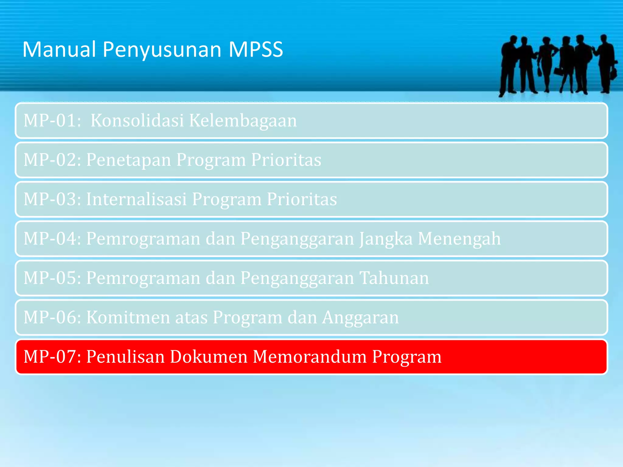 Modul MP-07 Penulisan Memorandum Program Sanitasi | PPTX