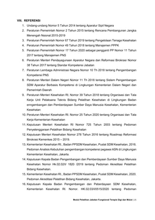 Modul KEBIJAKAN PENGEMBANGAN KOMPETENSI SUMBER DAYA MANUSIA KESEHATAN | PDF