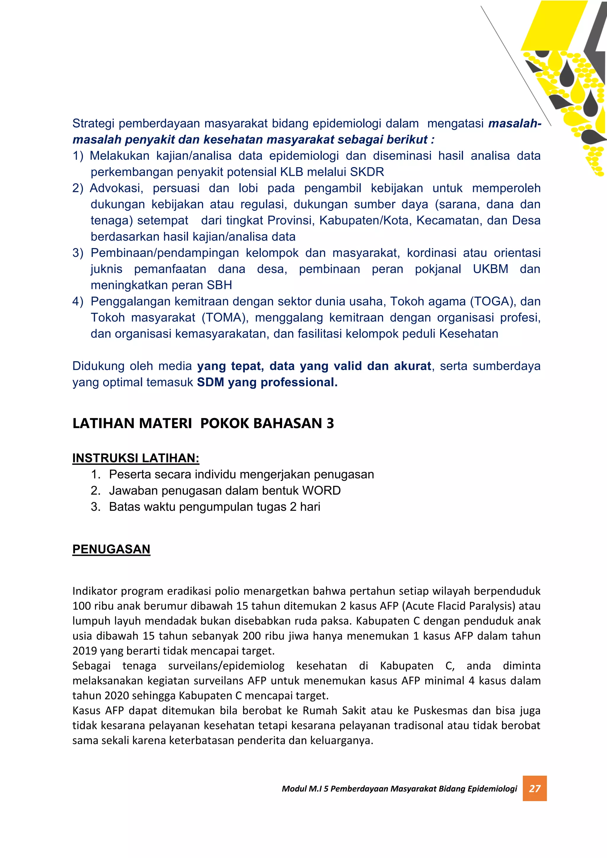 Modul mpi 5 pemberdayaan masyarakat_29 okt 2020 fina_lok | PDF