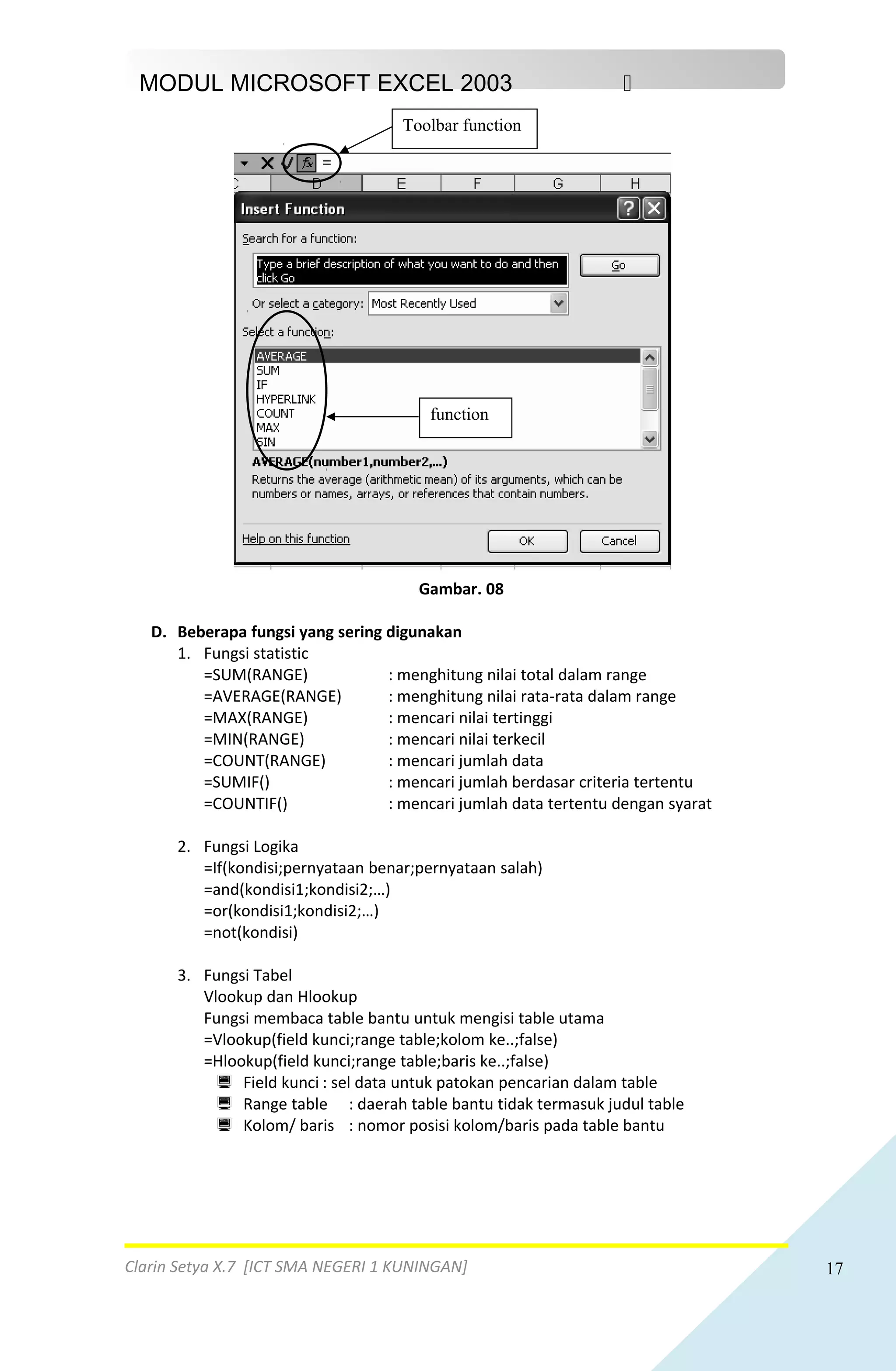 Modul ms. office excel | PDF