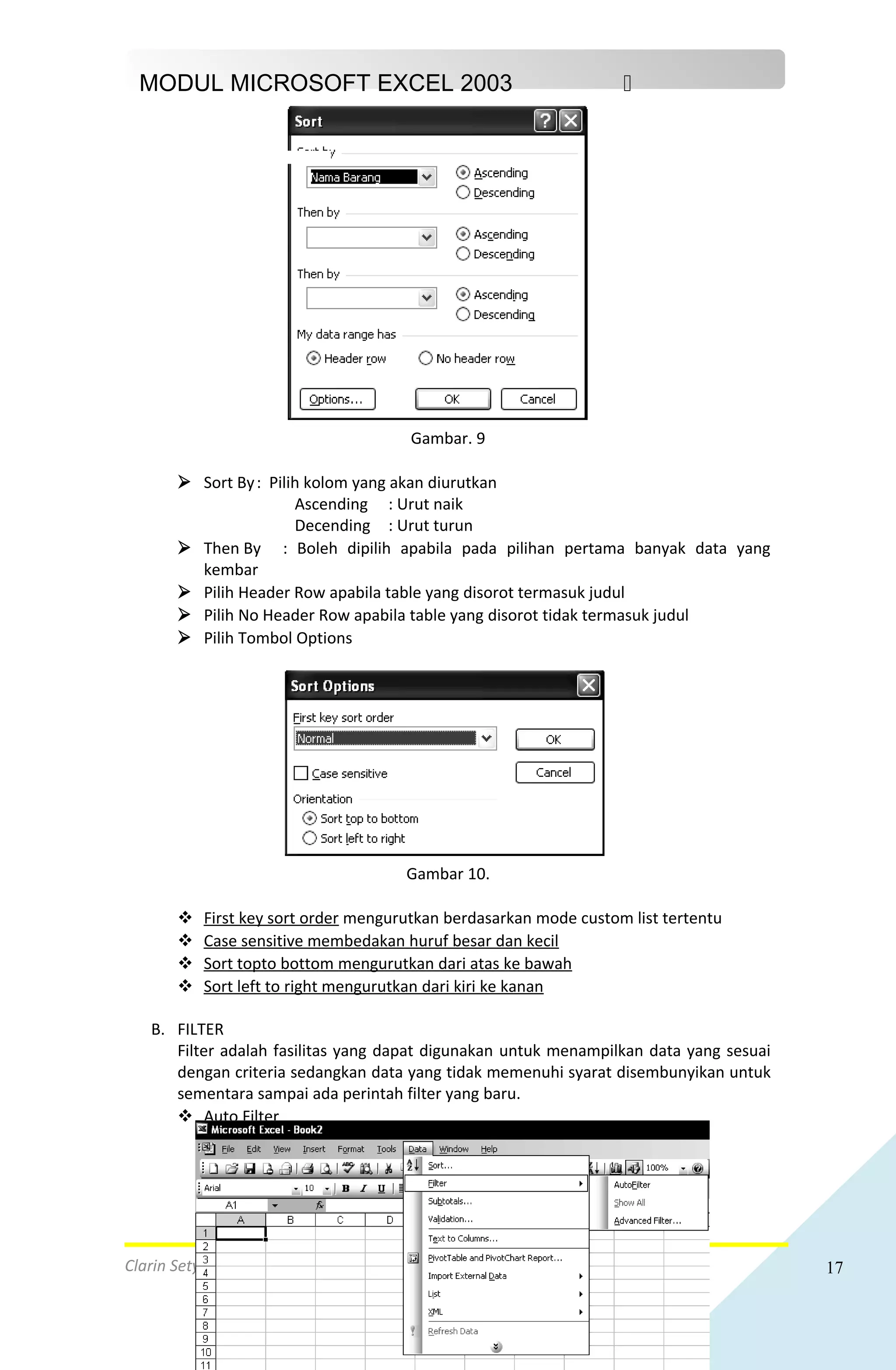 Modul ms. office excel | PDF