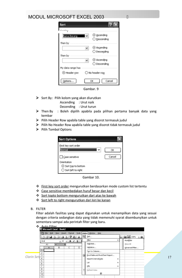 Modul ms. office excel | PDF