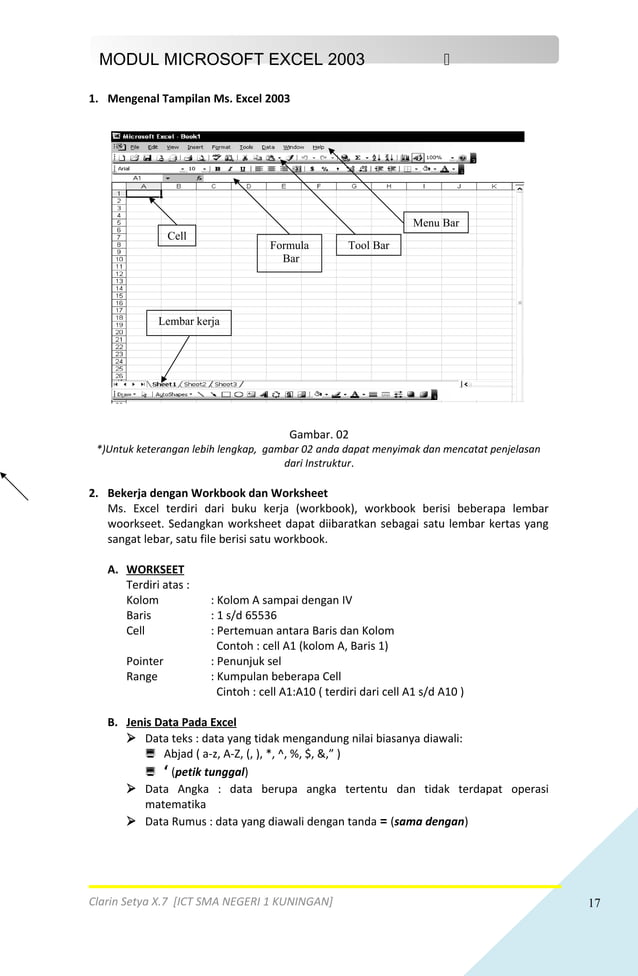 Modul ms. office excel | PDF
