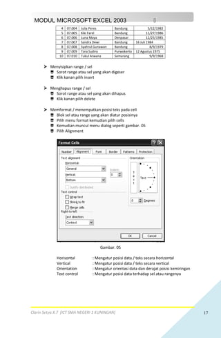 Modul ms. office excel | PDF
