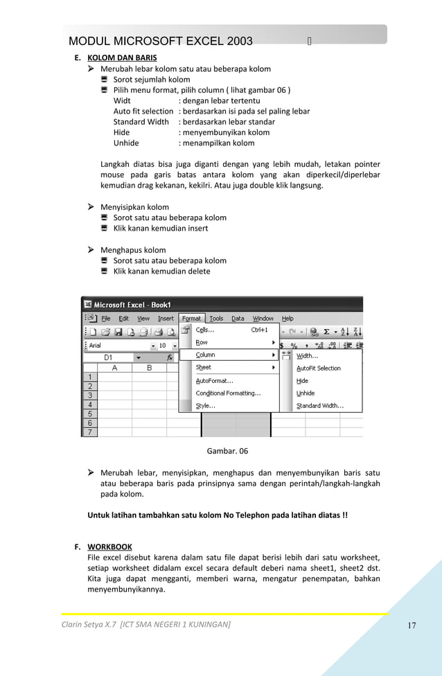 Modul ms. office excel | PDF