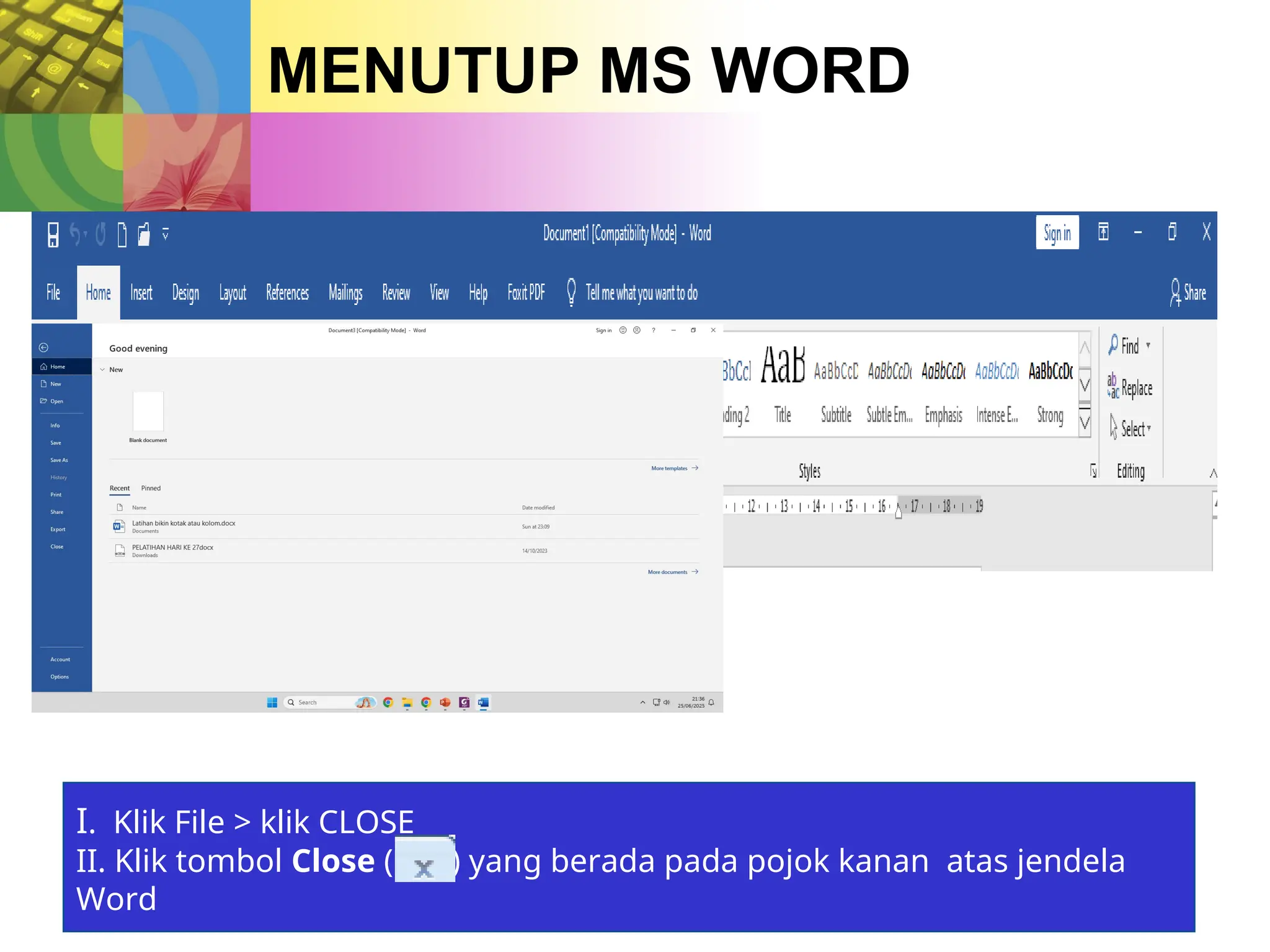 MODUL PEMBELAJARAN MS WORD 2011 UNTUK PEMULA.ppt