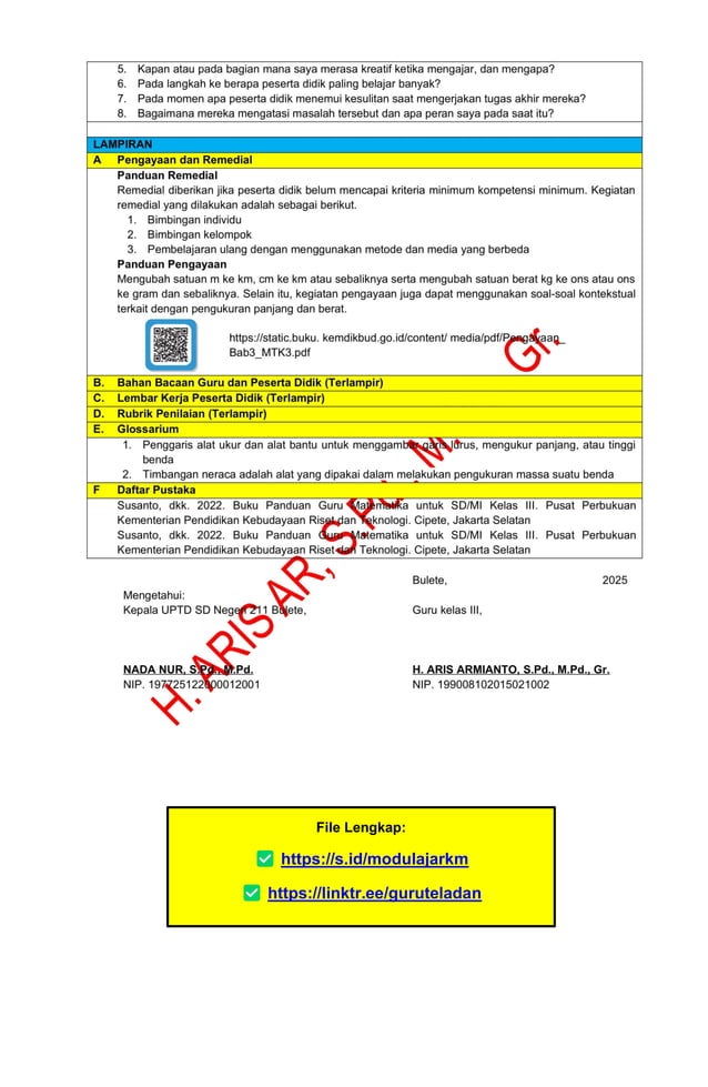 Modul Ajar Matematika Kelas 3 Cp 032 Pdf
