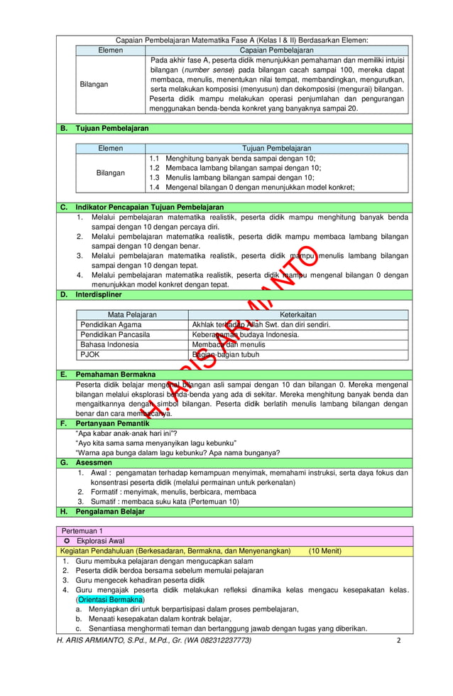 MODUL PEMBELAJARAN DEEP LEARNING MATEMATIKA KELAS 1 CP 032 REVISI 2025 ...