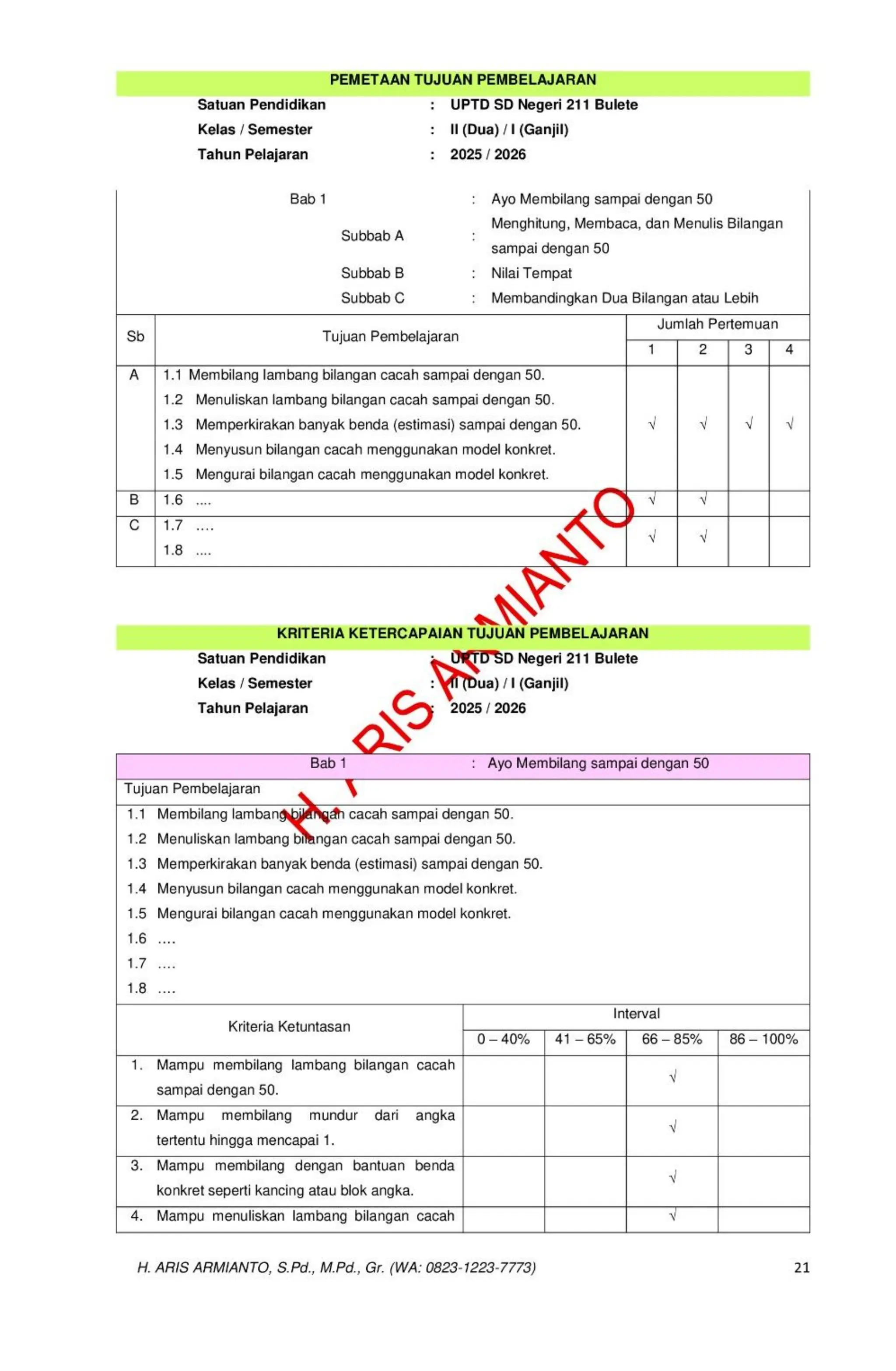 MODUL AJAR DEEP LEARNING MATEMATIKA KELAS 2 CP 032 REVISI 2025 ...