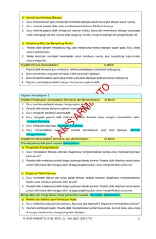 MODUL AJAR DEEP LEARNING MATEMATIKA KELAS 2 CP 032 REVISI 2025 ...