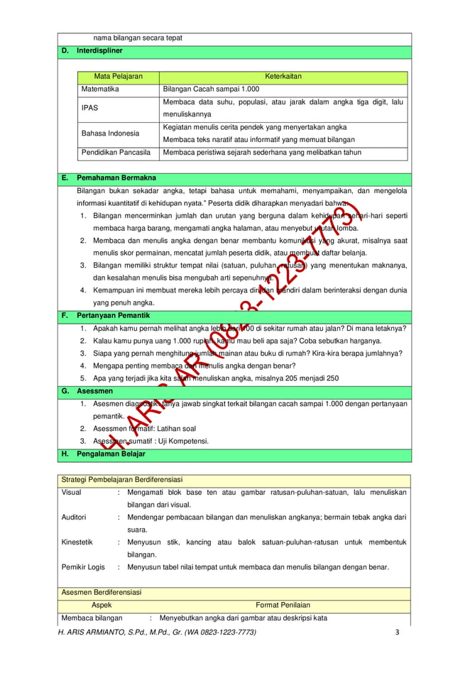 MODUL PEMBELAJARAN DEEP LEARNING MATEMATIKA KELAS 3 CP 032 REVISI 2025 ...