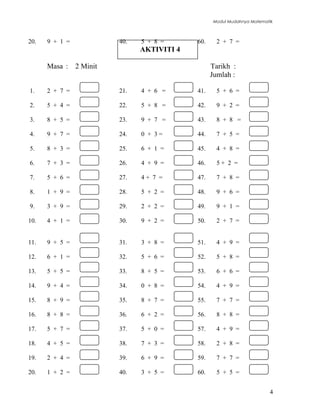 Modul mudahnya matematik | DOC
