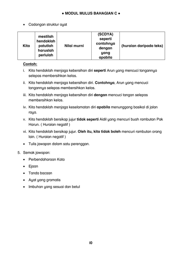 Modul mulus bahagian c sjk (modul murid) | PDF