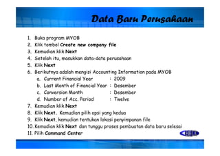 Modul myob step-by-step | PDF