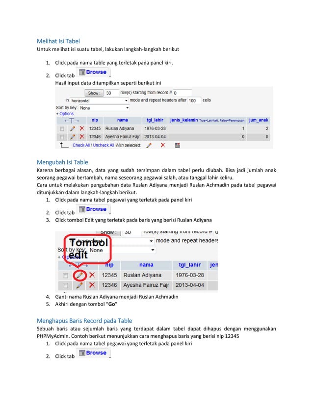Modul my sql tutorial part 2 | PDF