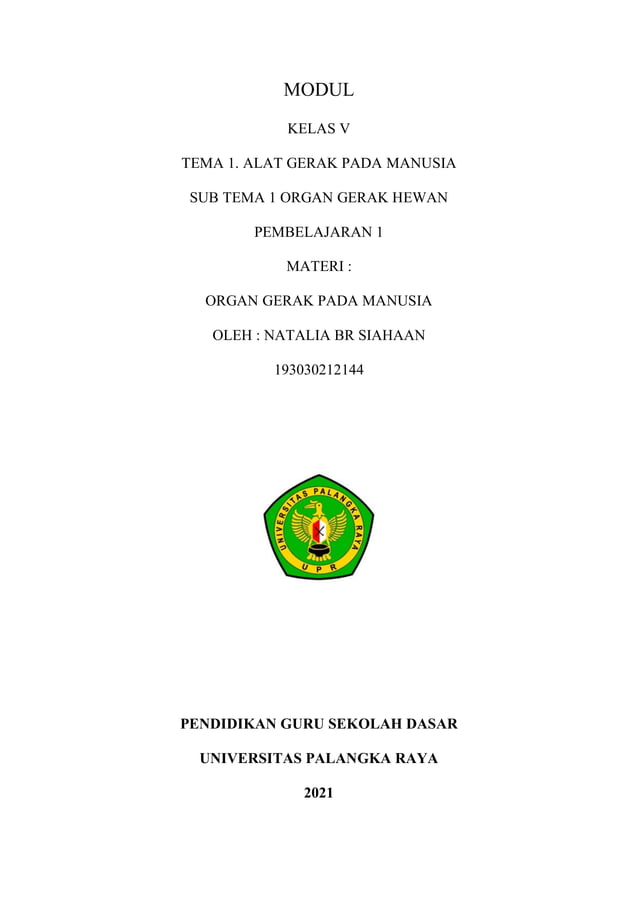 Modul Organ Gerak Pada Manusia | PDF