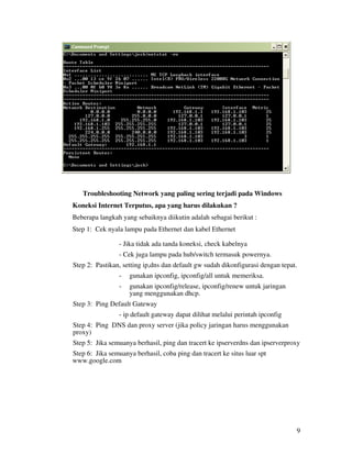 Modul Network Troubleshooting | PDF