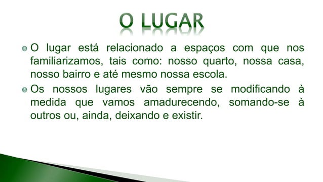 Modulo 01 - O que é lugar (APOSTILA ANGLO - GEOGRAFIA) | PPT