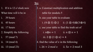 modulo.pdf mathematics made easy for shs | PPT
