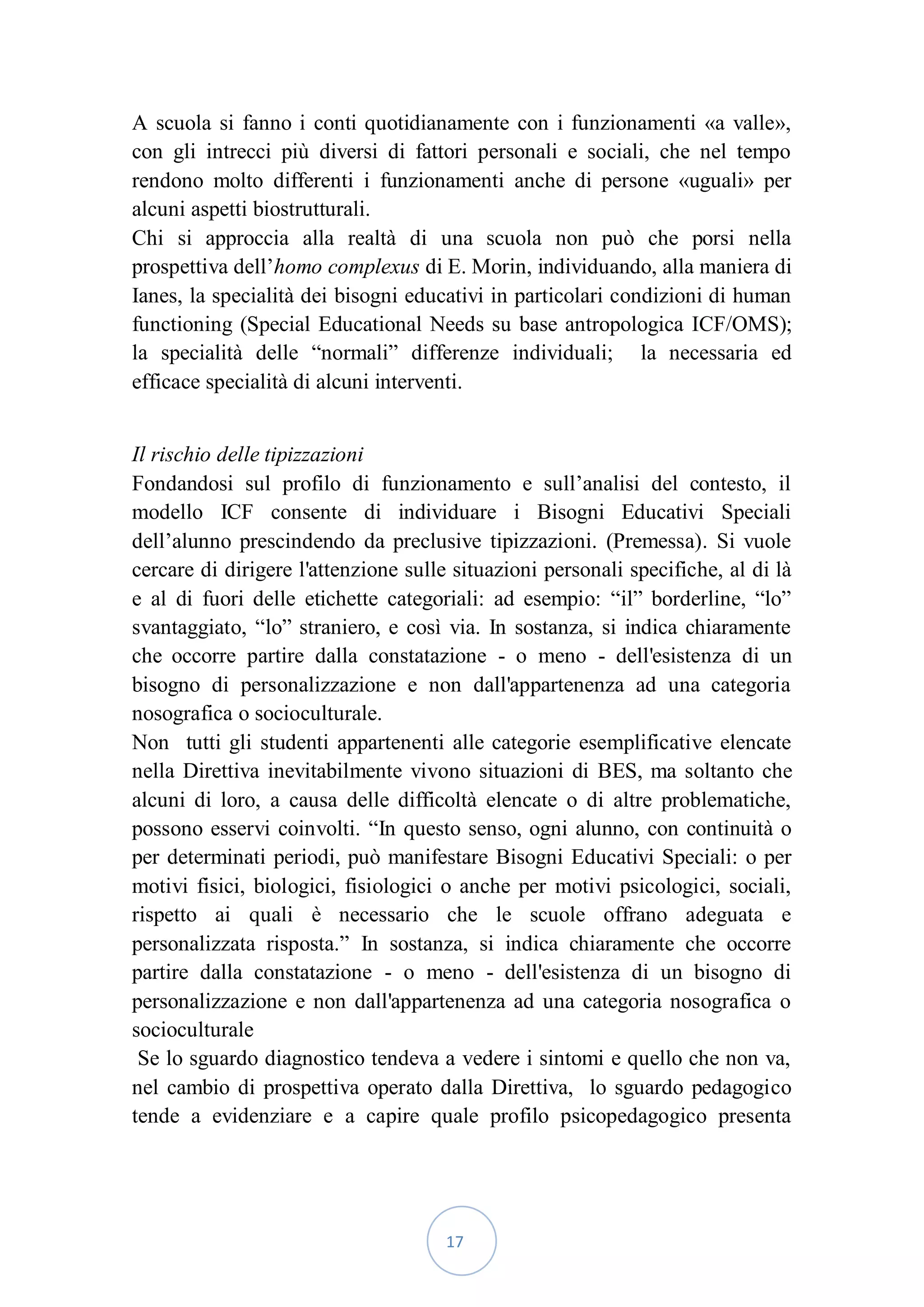 Modulo 1. i bisogni educativi speciali bes | PDF