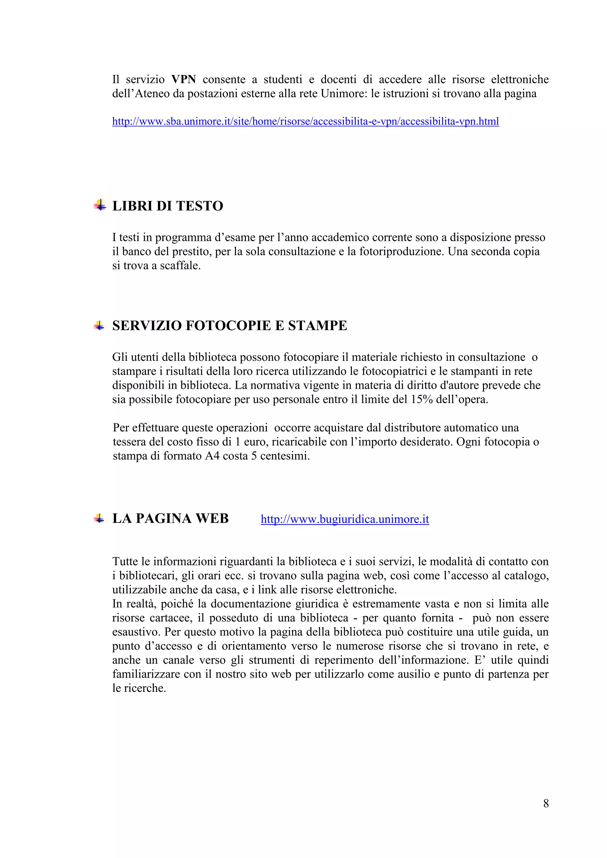 Corso 2012/13 - 1. Presentazione della biblioteca | PDF