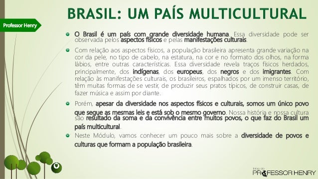 Modulo 16 - Brasil - um país multicultural