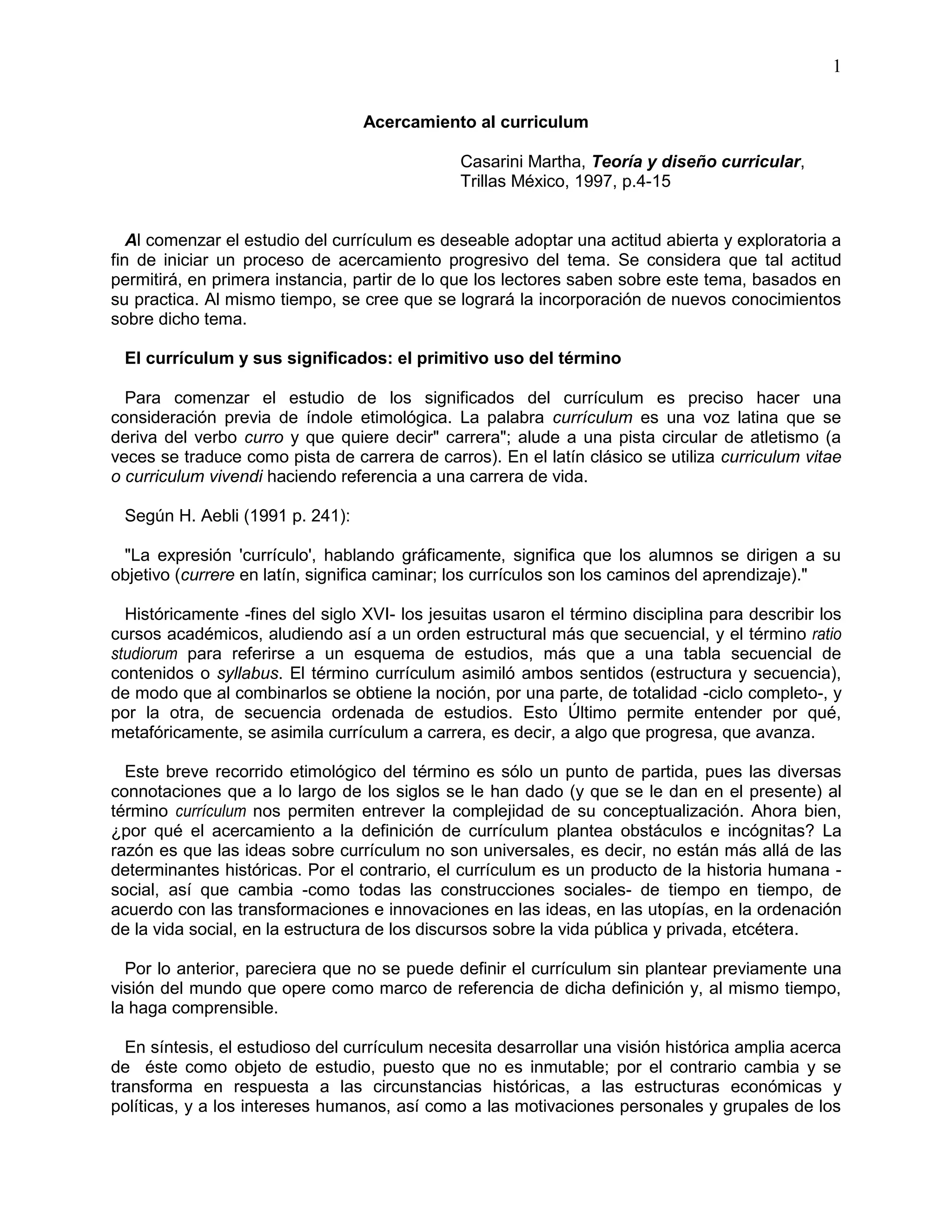 Modulo 1 texto 2_acercamiento al curriculum | DOCX