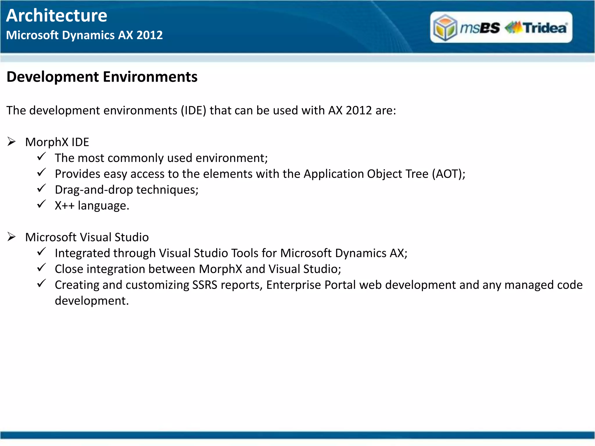 Microsoft Dynamics AX 2012 - Development Introduction Training - Part 1 ...