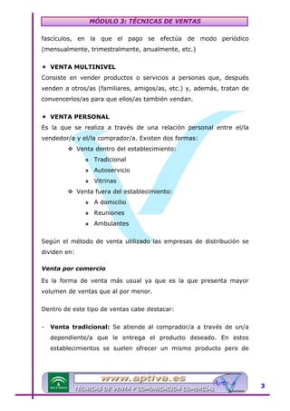 Modulo 3 tecnicas de venta | PDF