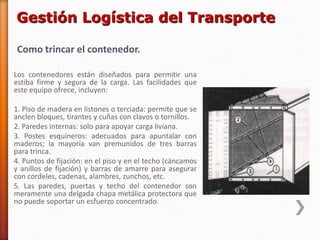 Adecuación de la carga para el transporte casos de estiba - modulo 3 | PDF