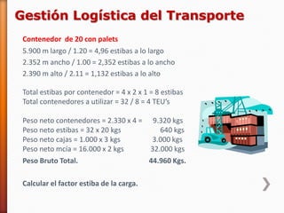 Adecuación de la carga para el transporte casos de estiba - modulo 3 | PDF