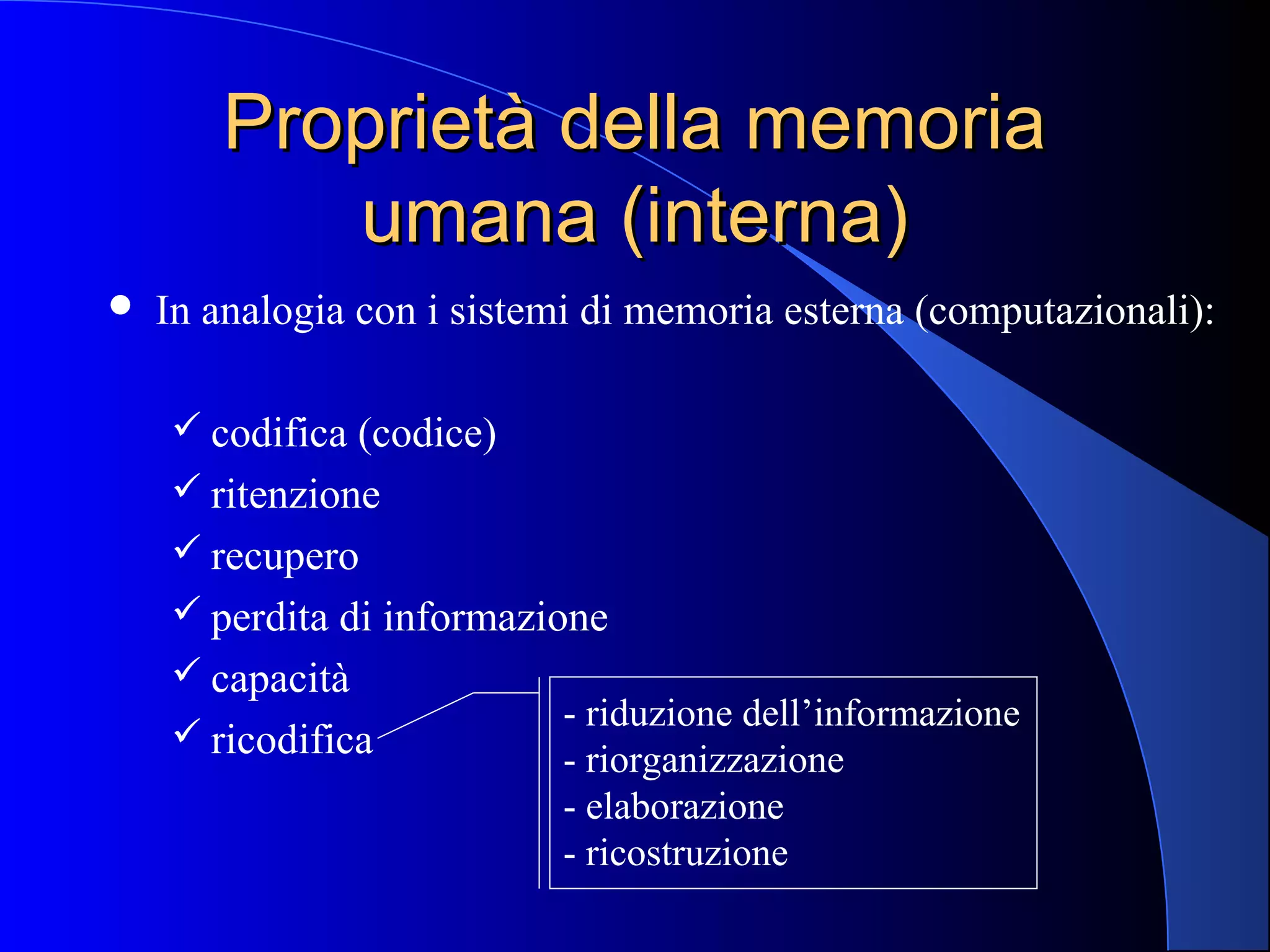 Modulo 3 apprendim e memoria | PPT