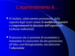 Modulo 3 apprendim e memoria | PPT