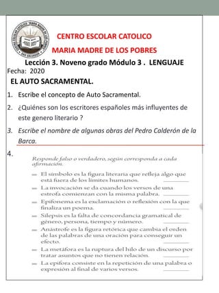 Modulo 3 leccion 3 guia de lenguaje | PPTX