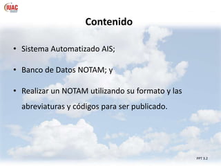 Publicación de un NOTAM | PPTX