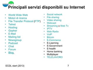 Modulo 7 ecdl start | PPT | Internet | Computing