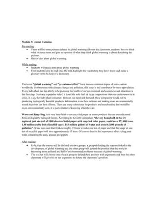 Modulo 7 (methodology reading) | DOC