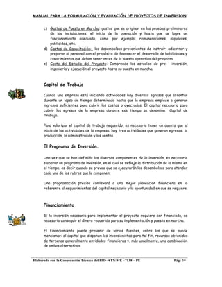 Modulo 9 Proyeccion de la Inversion y su Financiamiento | DOC