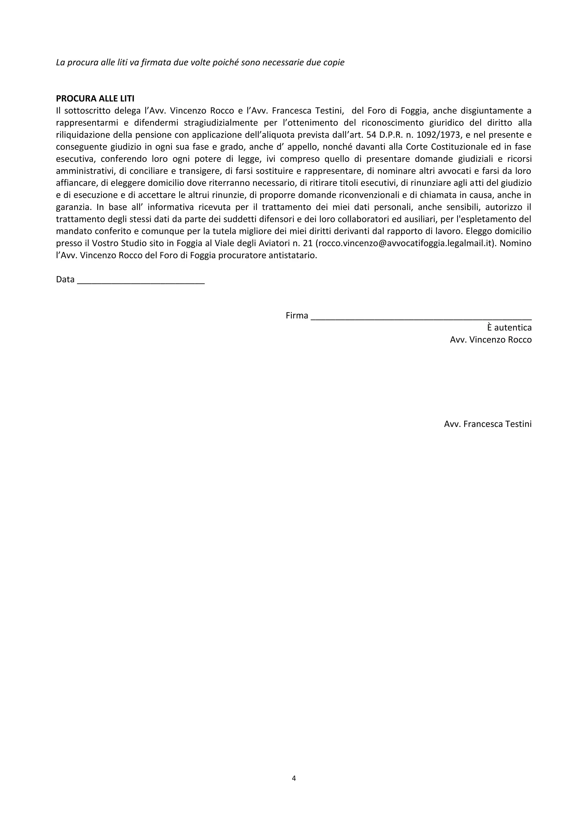 Modulo adesione ricorso_art_54 | PDF