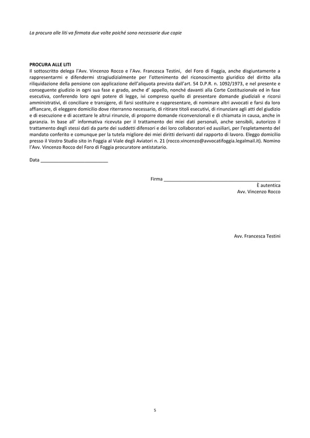 Modulo adesione ricorso_art_54 | PDF