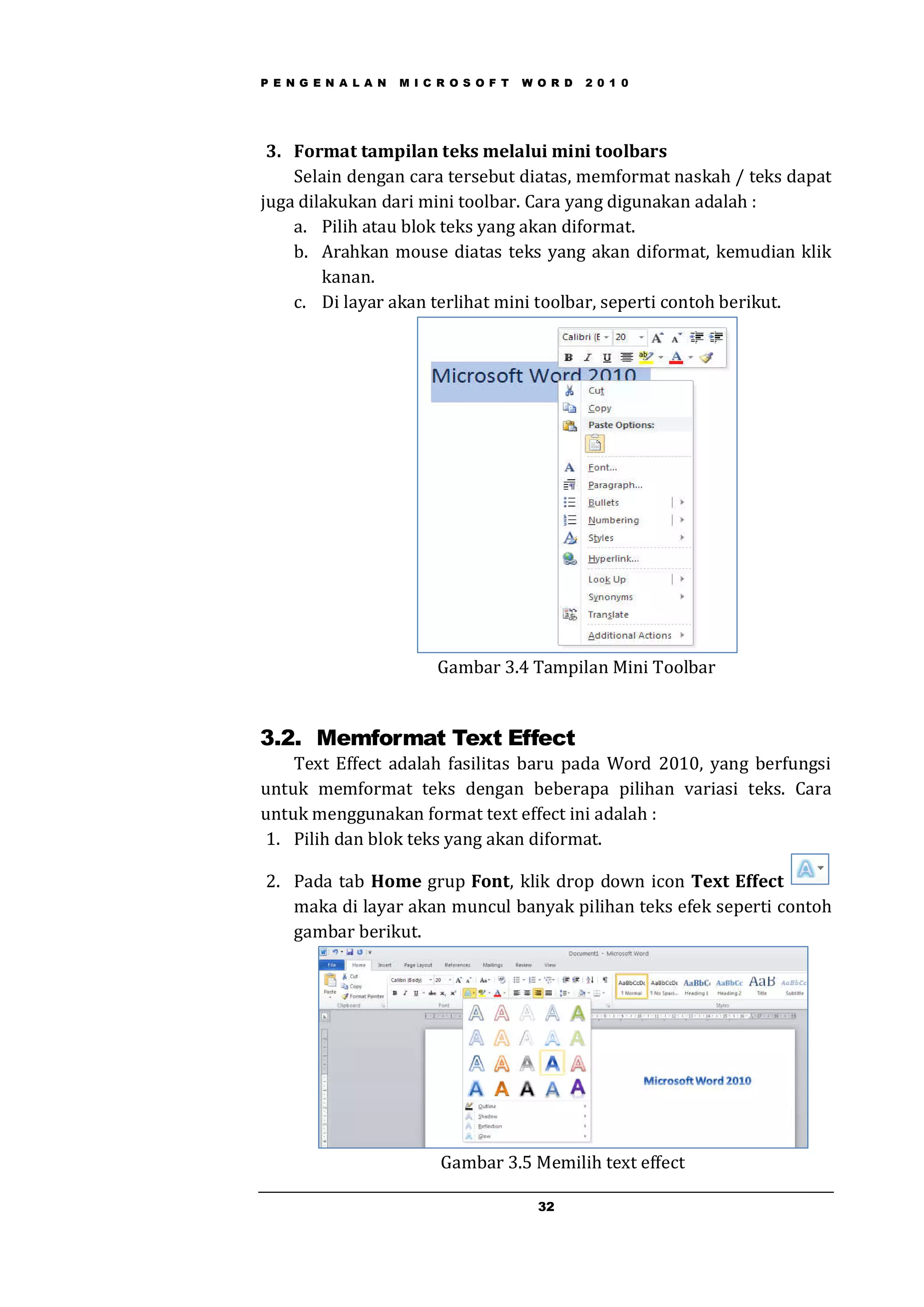Modul office word 2010 | PDF