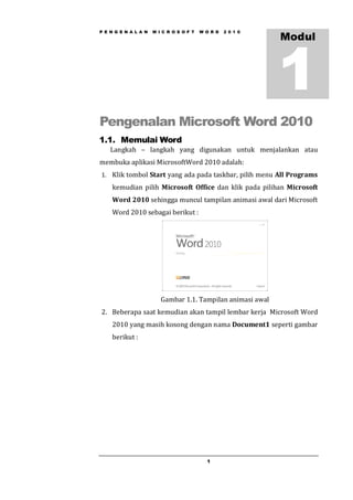 Modul office word 2010 | PDF