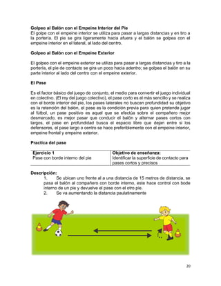 SABERES PARA EL FÚTBOL | PDF