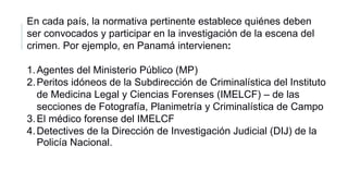 Funciones del Médico Forense en la escena del crimen | PPTX