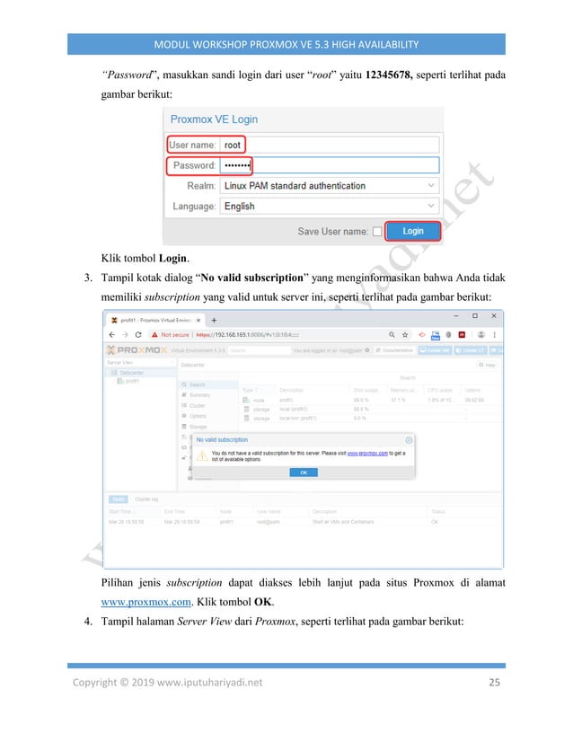 Modul One Day Workshop Proxmox VE 5.3 High Availability (HA) | PDF